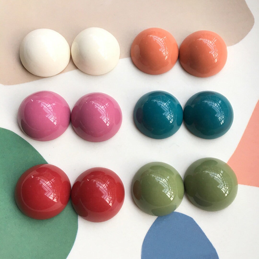 Colorful Cabochon Resin Cabochon| Plastic Cabochon 25 Mm 10 Pcs ,20 Pcs ...