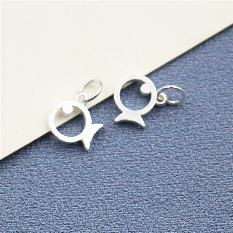 925 Sterling Silver Charms Silver Fish Charm Pendant Earring - Etsy
