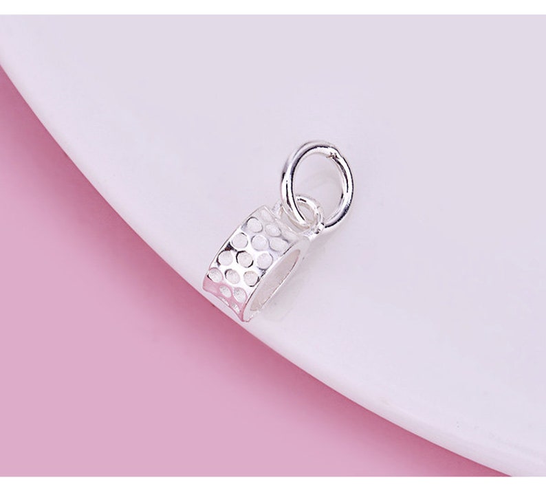 925 Sterling Silver Bail Beads Bail Charm Holder Spacer With | Etsy