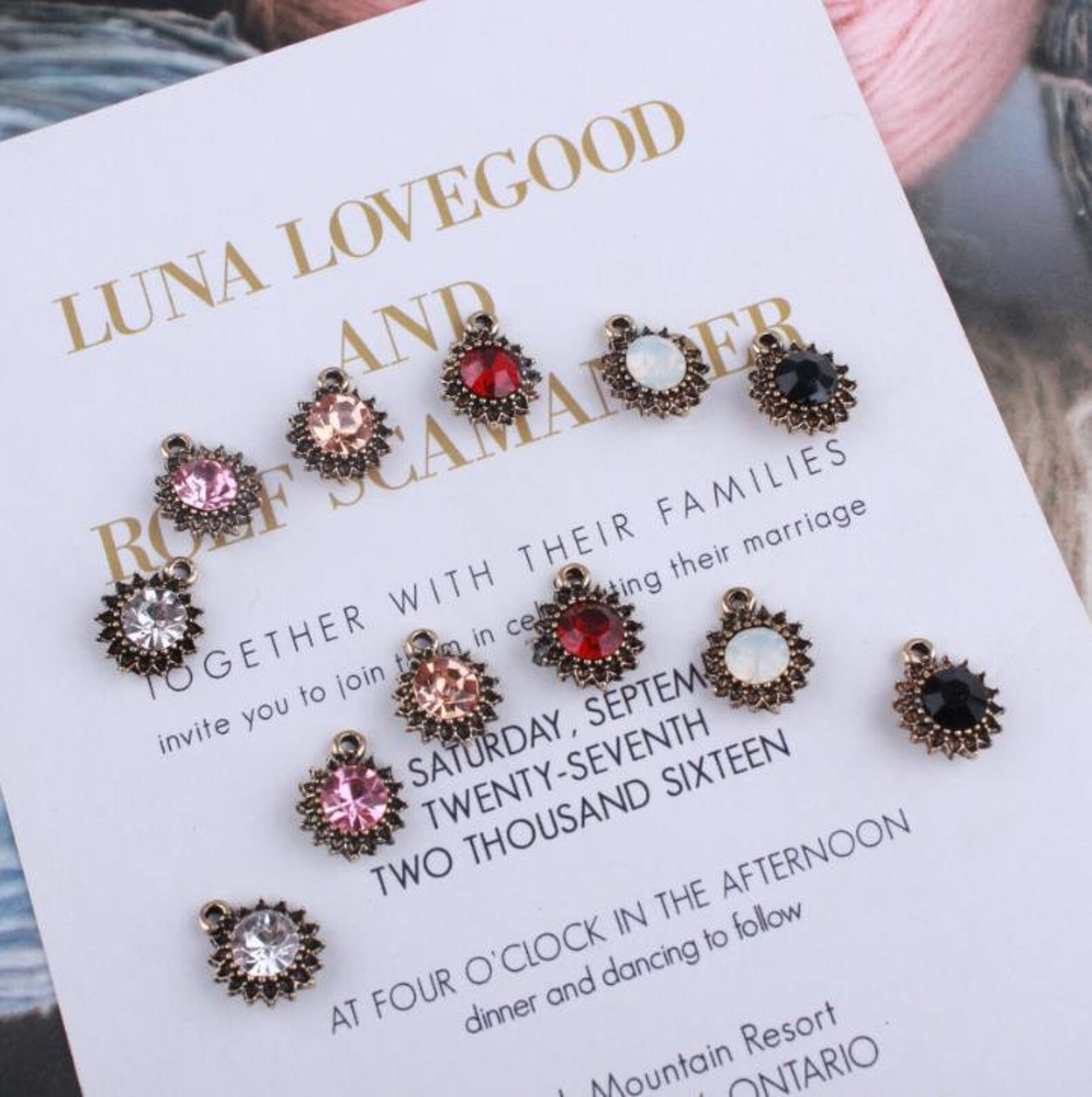 20PCS Crystal Tiny Charms Alloy Charm Pendant Small Charm | Etsy