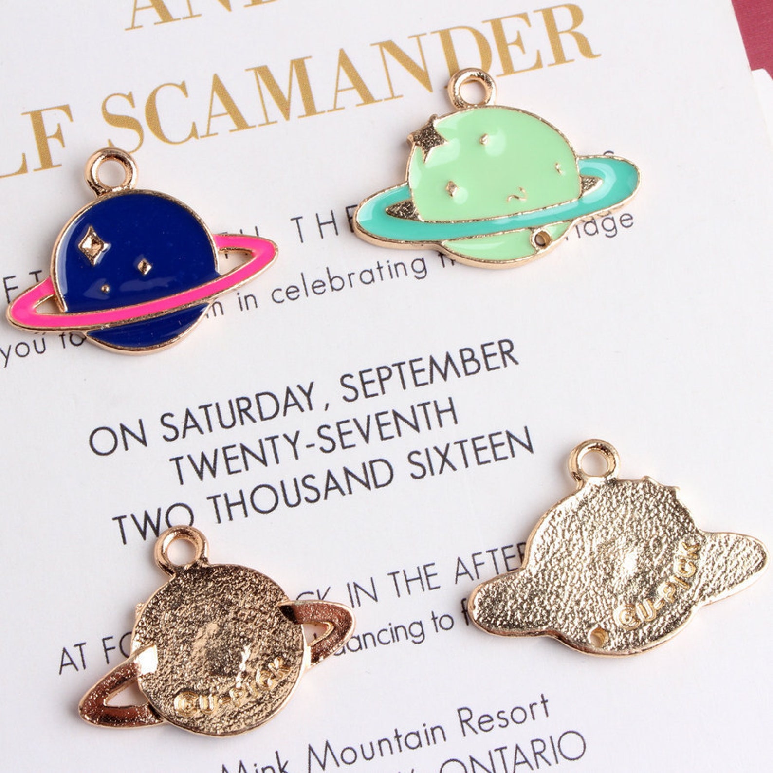 10PCS Enamel Planet Charms Alloy Charm Pendant Earring - Etsy