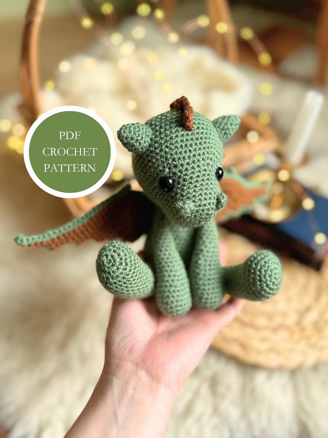 PATTERN: Galahad the Dragon Crochet Amigurumi PDF Download Pattern Cute ...
