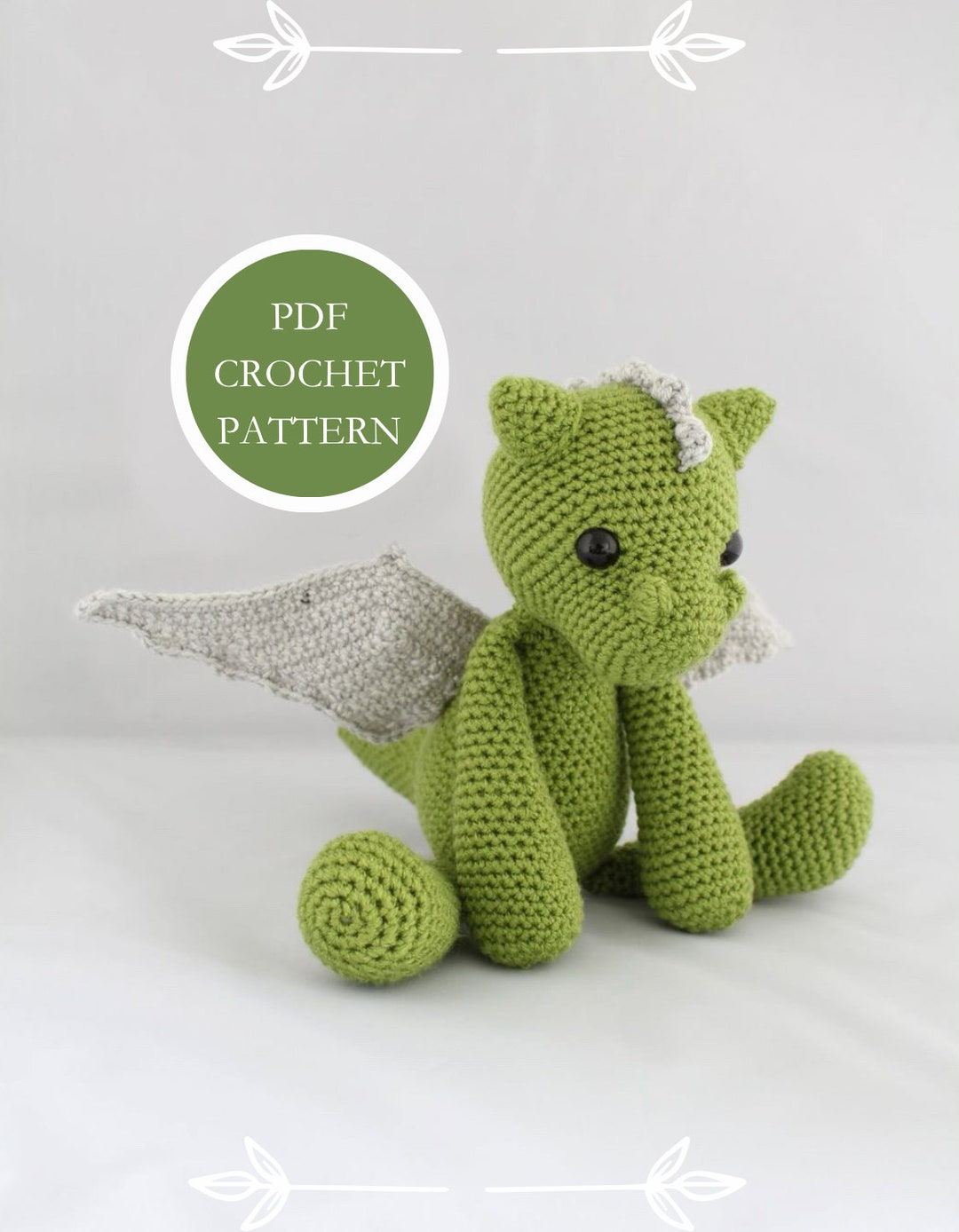 PATTERN: Galahad the Dragon Crochet Amigurumi PDF Download Pattern Cute ...