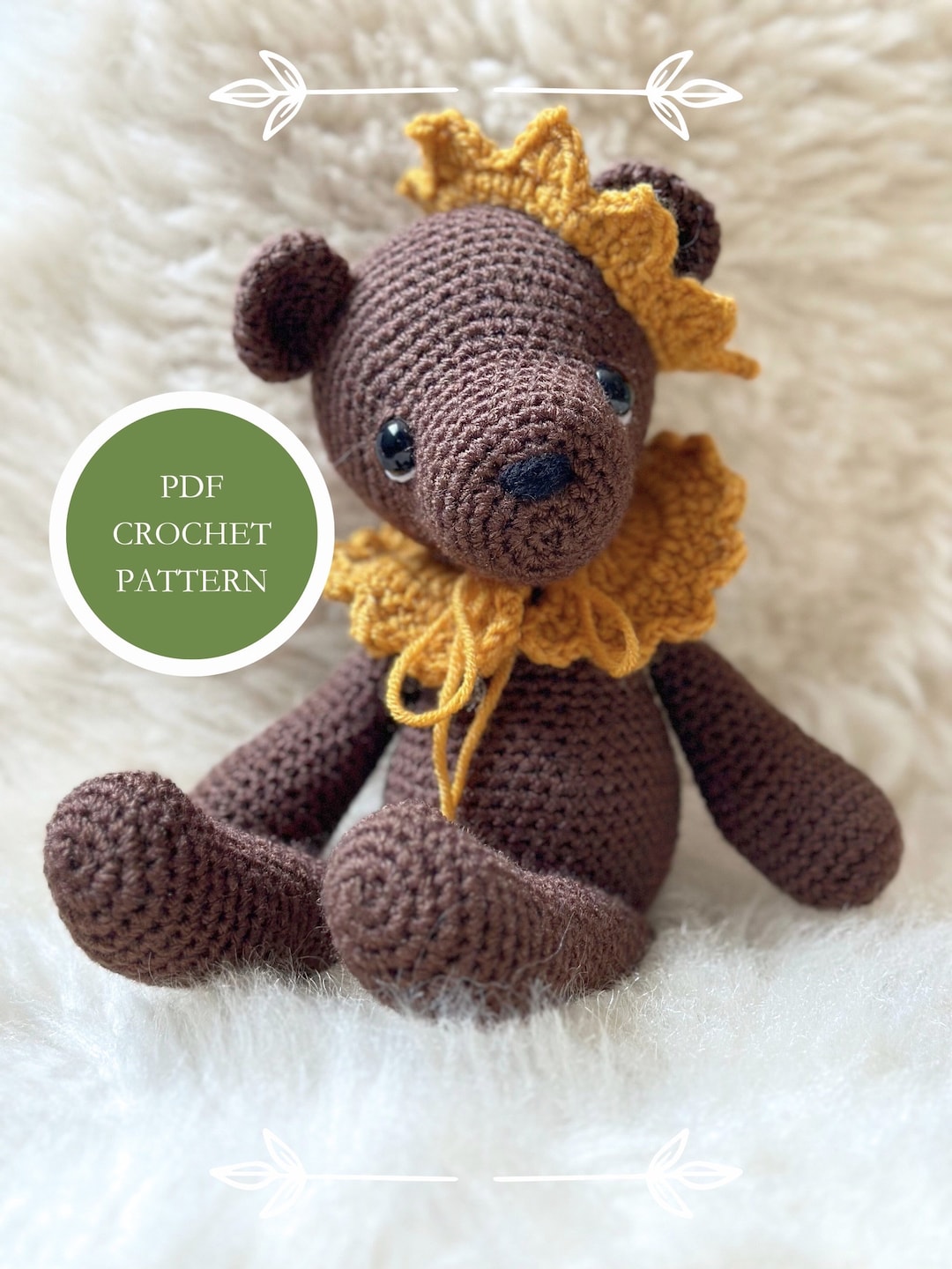 Arthur the Bear Crochet Pattern: Amigurumi Teddy Bear (PDF Download) U ...