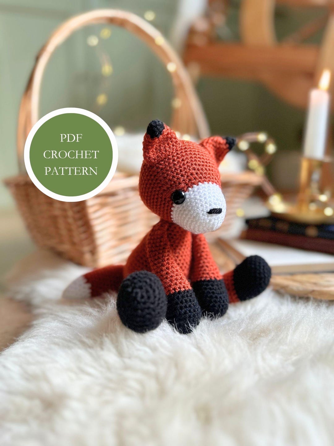 Hemlock Crochet Pattern: Fox Amigurumi PDF (digital Download) U.K ...