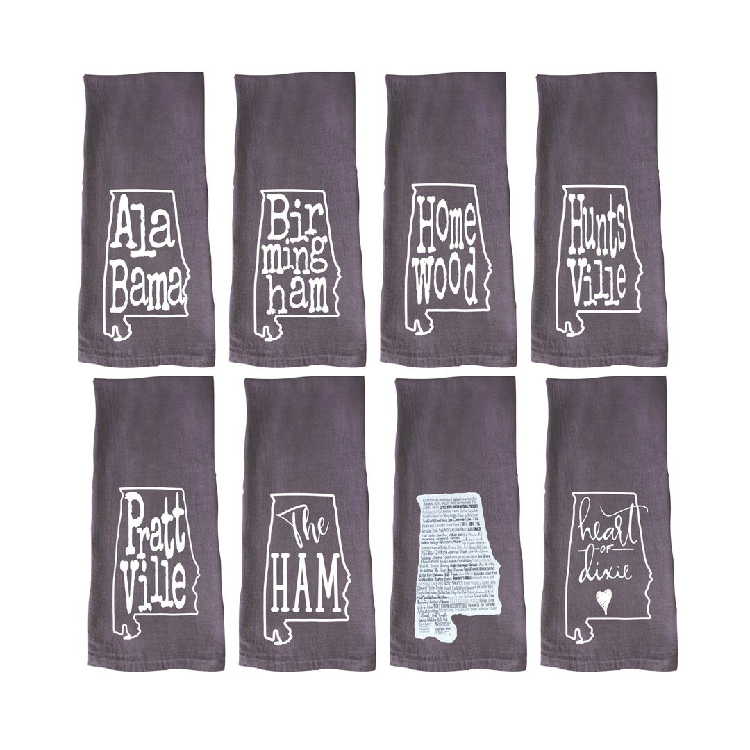 State of Alabama Inspired Tea/flour Sack Towels by Bellablue - Etsy UK