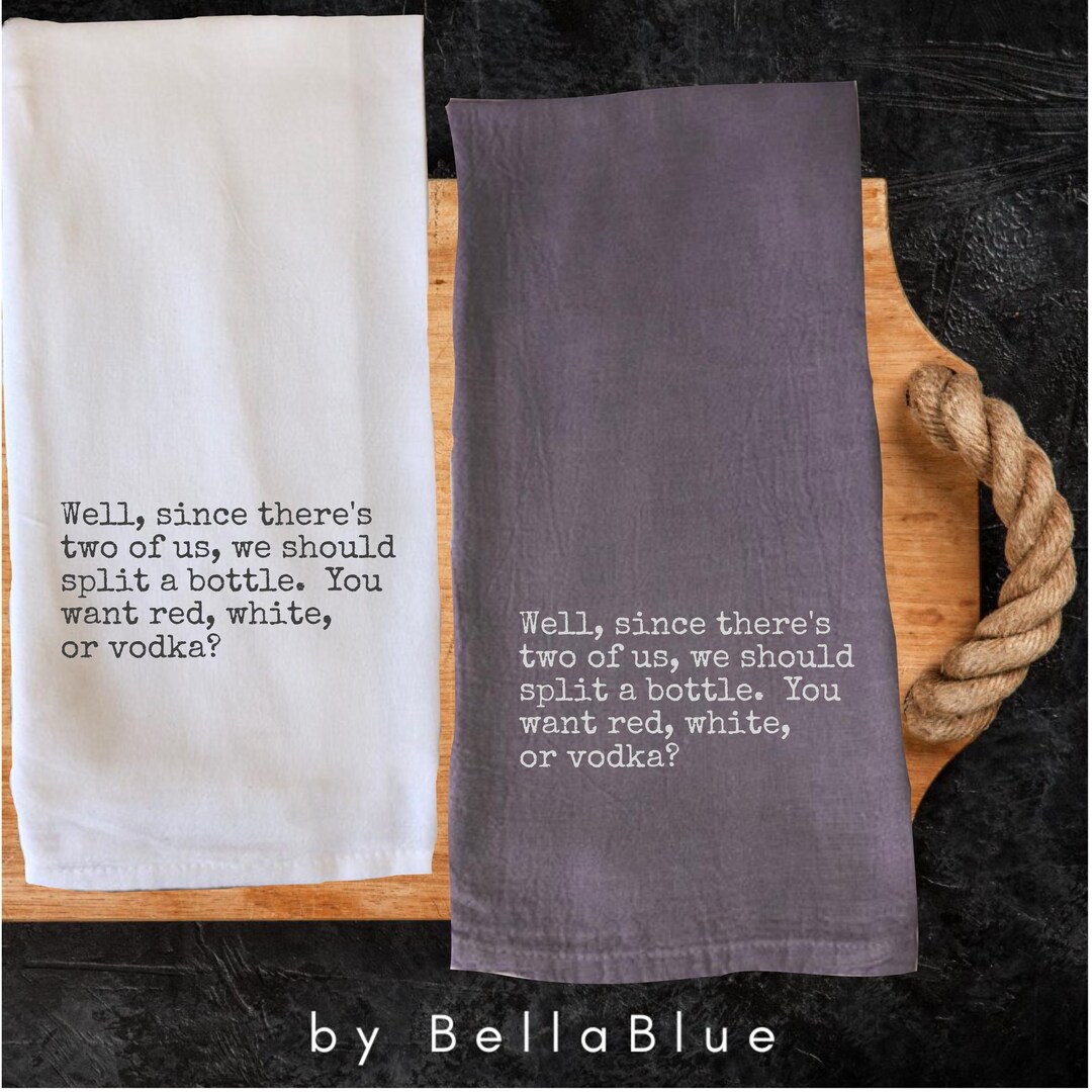 Funny Red, White, Vodka Kitchen Towels, Funny Quotes Decorative Towel ...