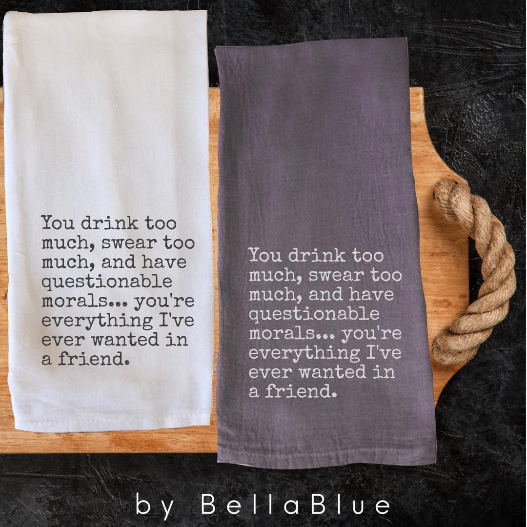 Funny Bestie Kitchen Towels, Funny Quotes Decorative Towel, Humorous ...
