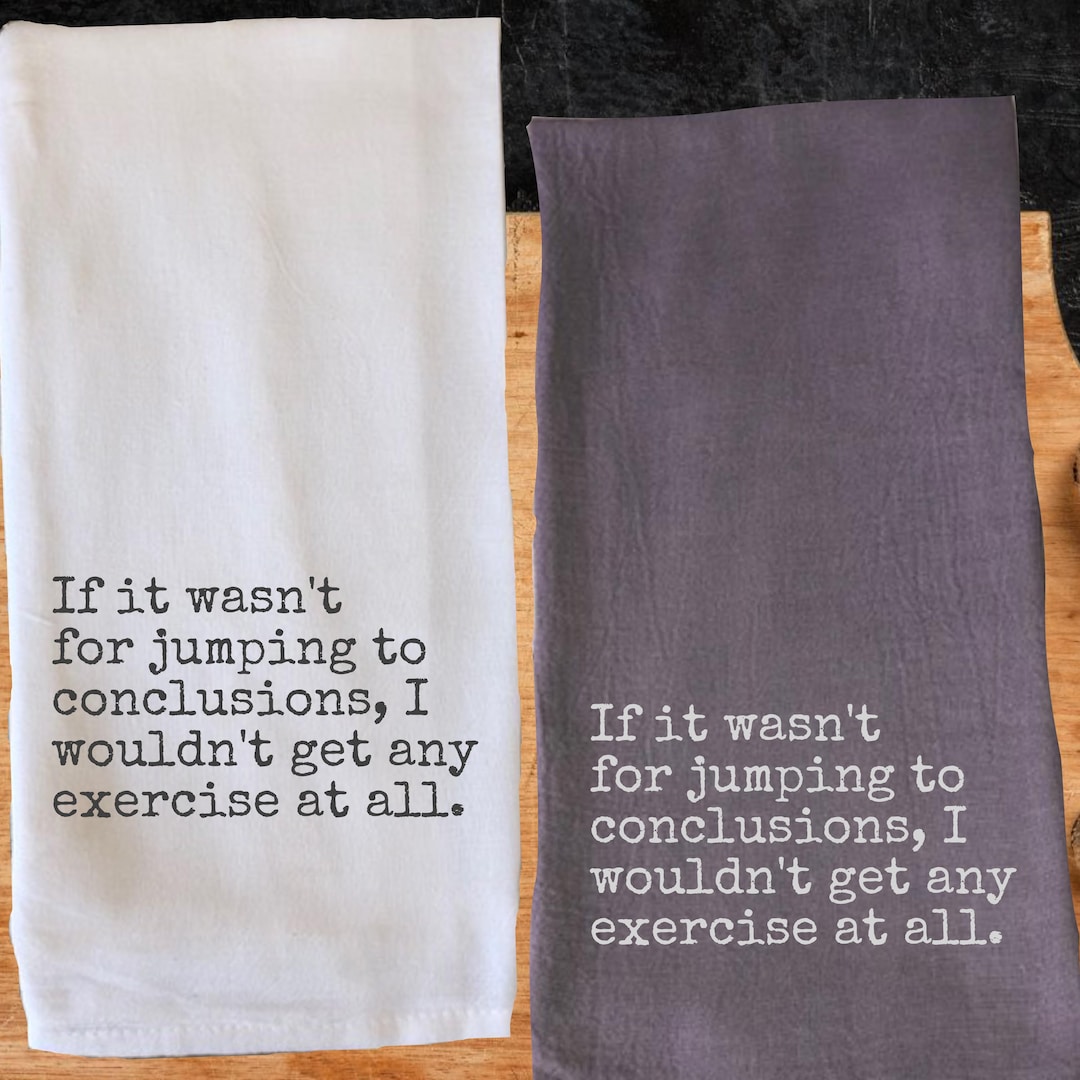 Funny Kitchen Towels, Funny Exercise Quote Decorative Towels, Humorous ...