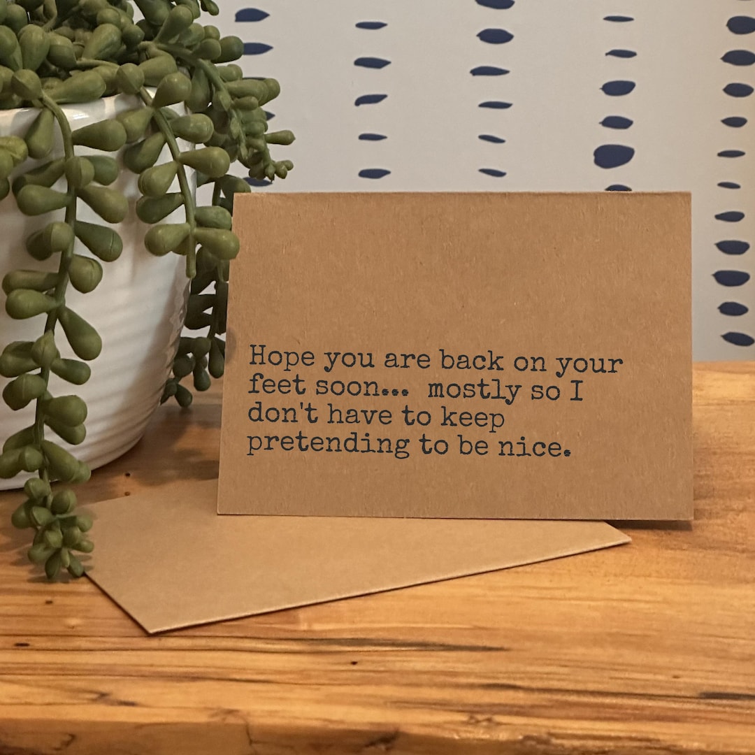 Funny Get Well Soon Cards, Feel Better Card, Speedy Recovery Card ...