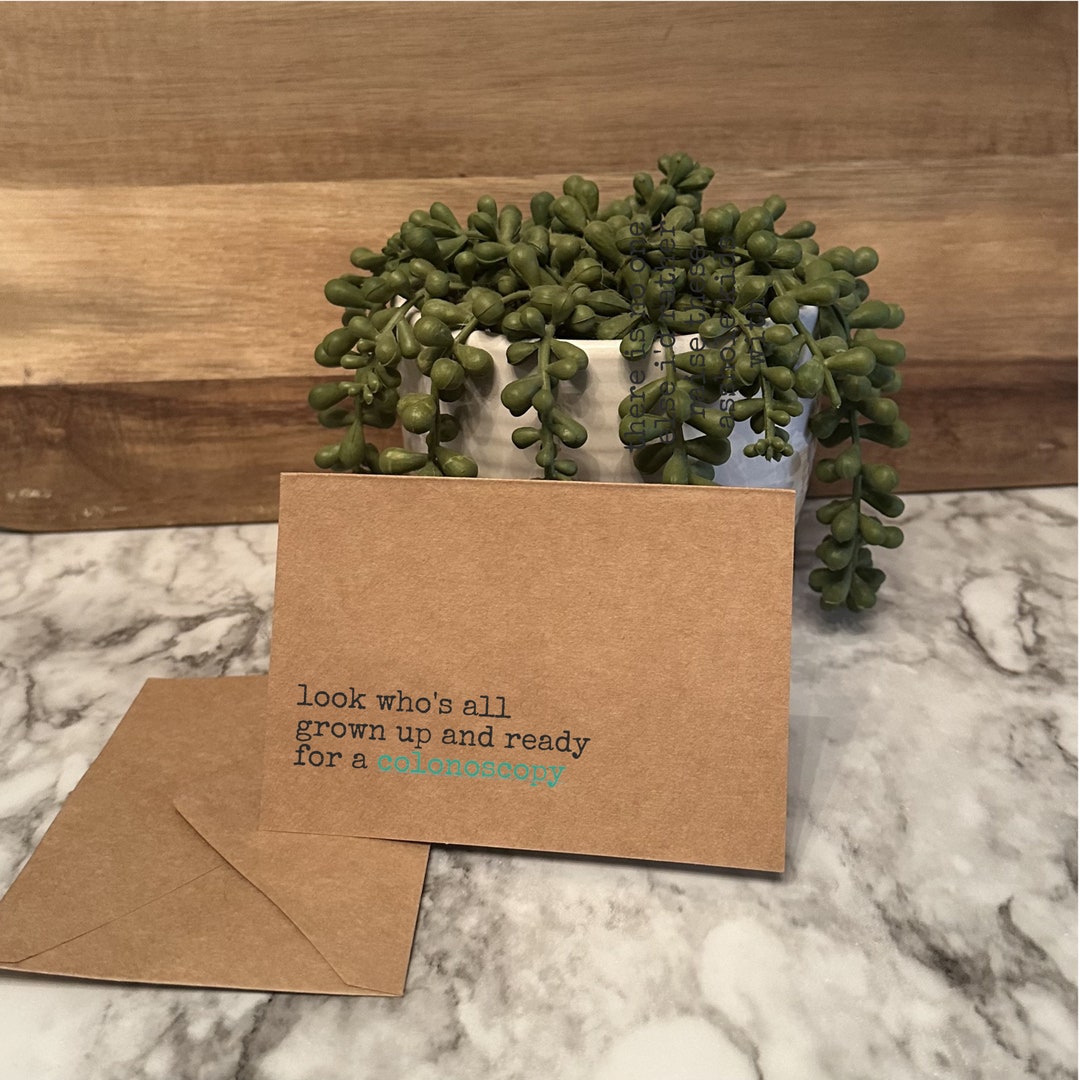 Funny Getting Older Birthday Card 'ready for Colonoscopy' Handmade ...