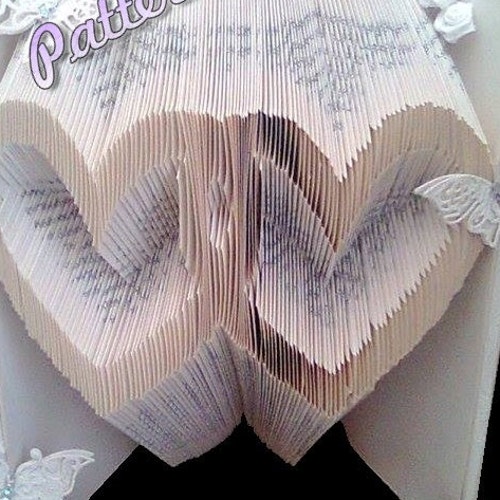 Book Folding Pattern for 2 Hearts Love Romance - Etsy