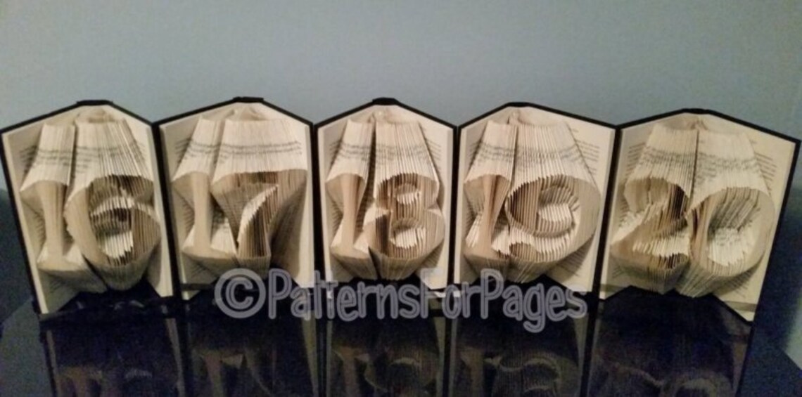 Book Folding Pattern for TABLE NUMBERS 11 to 20 1 to 10 | Etsy