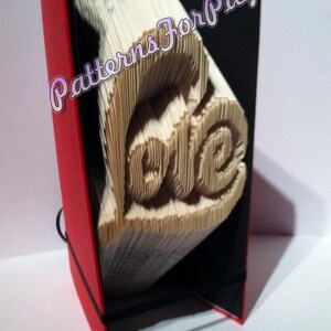 Book Folding Pattern for the Word LOVE Making a HEART - Etsy