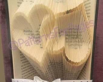 Book Folding Pattern for double Inverted Hearts Valentine Love FREE ...