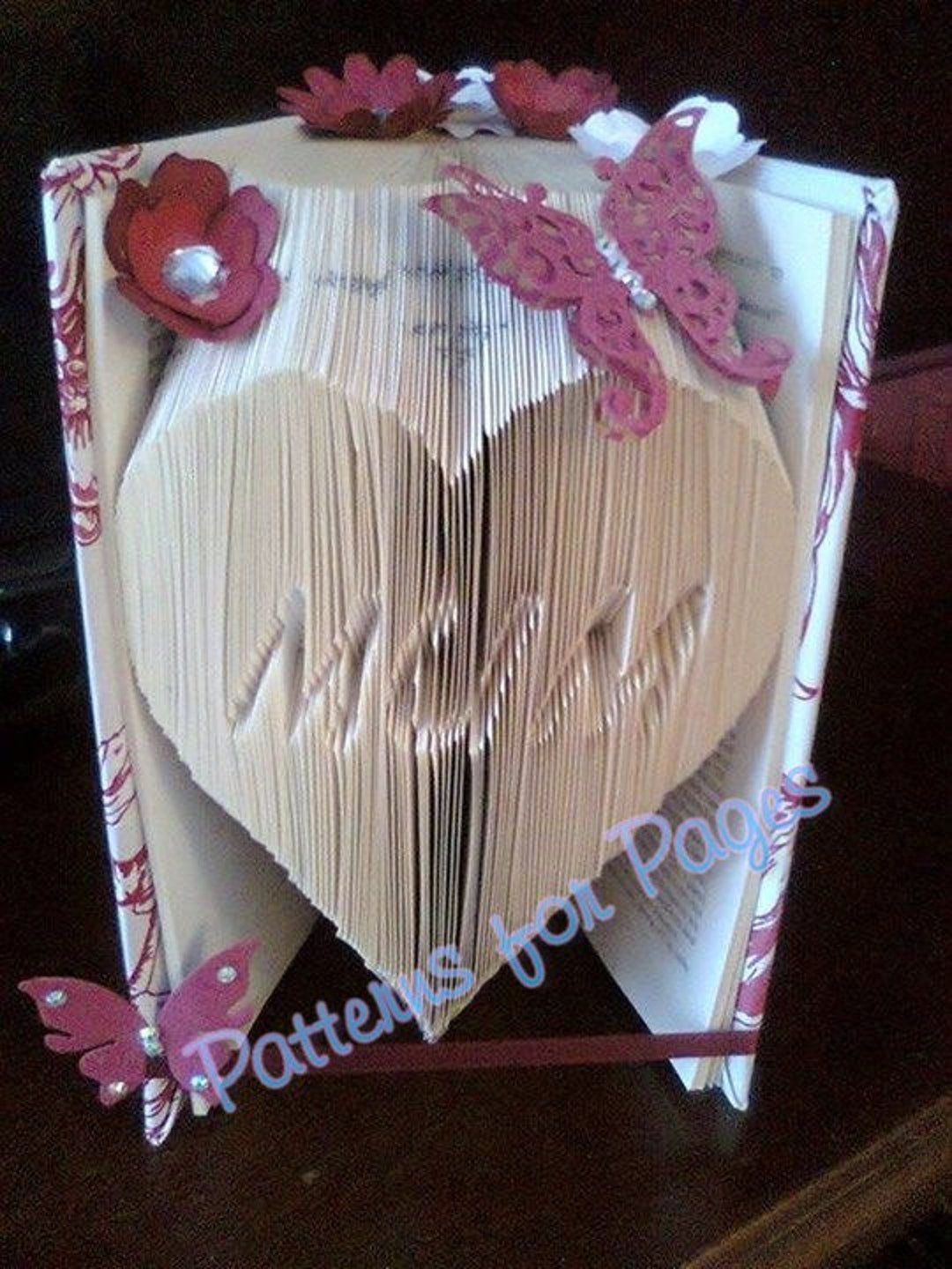 Book Folding Pattern for MUM in a HEART - Etsy