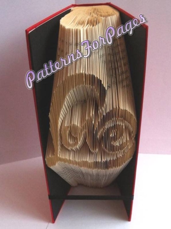 Book Folding Pattern for the Word LOVE Making a HEART | Etsy