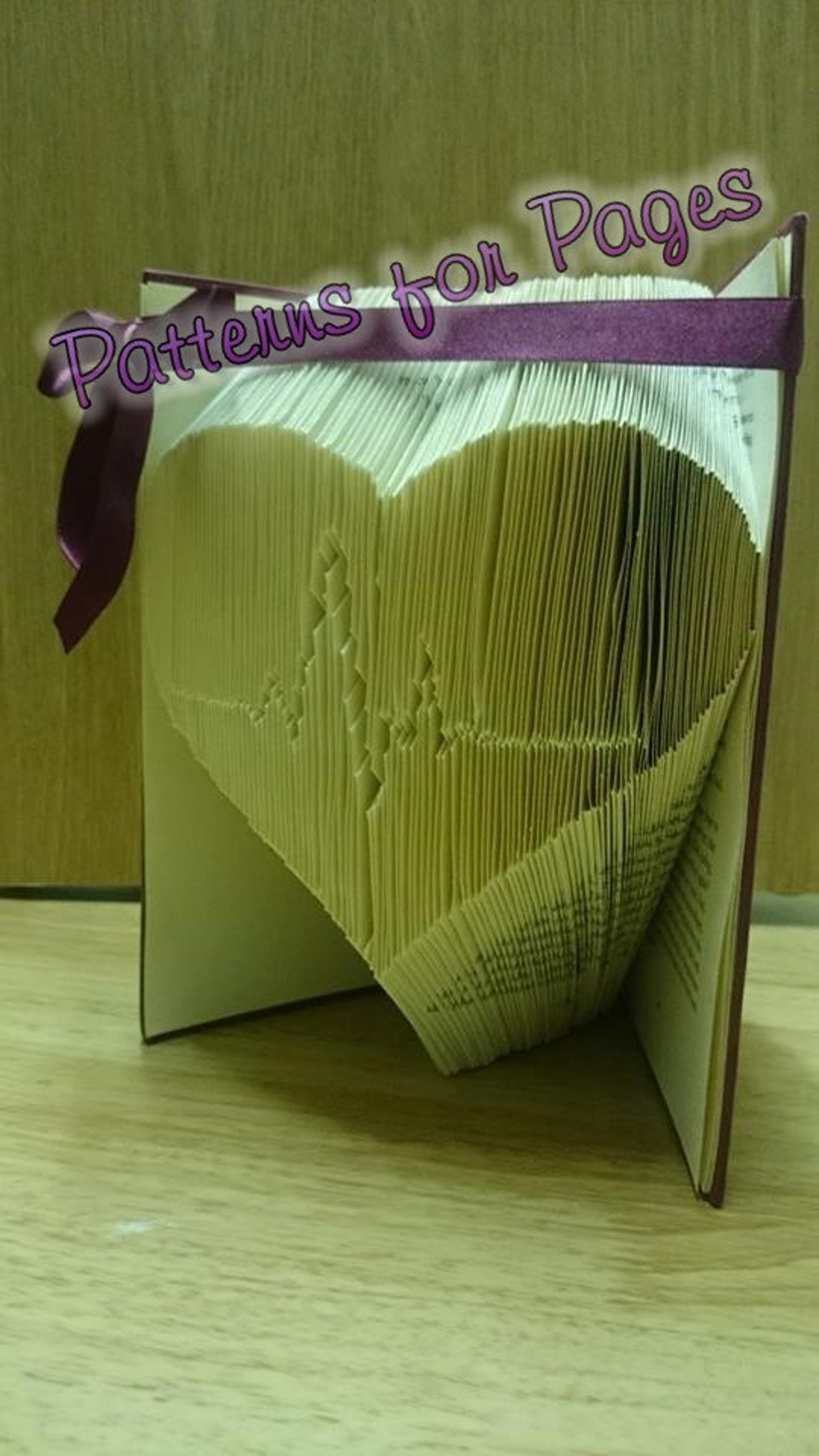 Book Folding Pattern for HEARTBEAT in a HEART - Etsy