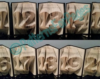 Book Folding Pattern for TABLE NUMBERS 1 to 10 11 to 20 Listed ...