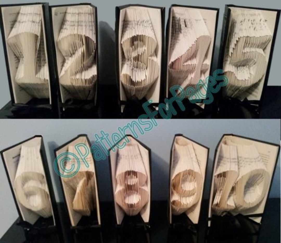 Book Folding Pattern for TABLE NUMBERS 1 to 10 (11 to 20 Listed ...