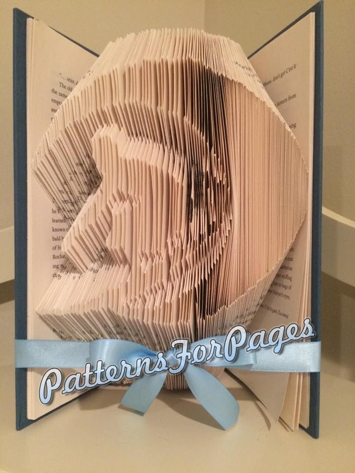 Book Folding Pattern for a SURFER in a Wave | Etsy