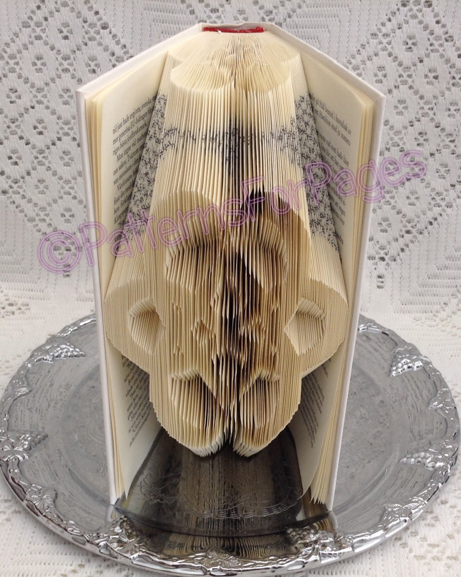 Book Folding Pattern for a INFINITY HEARTS | Etsy