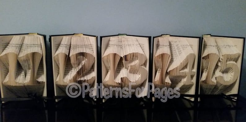 Book Folding Pattern for TABLE NUMBERS 11 to 20 1 to 10 | Etsy