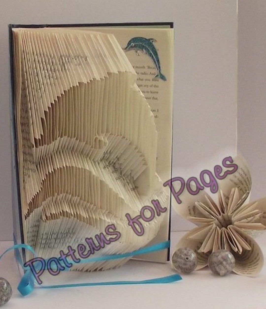 Book Folding Pattern for a DOLPHIN on the Waves - Etsy