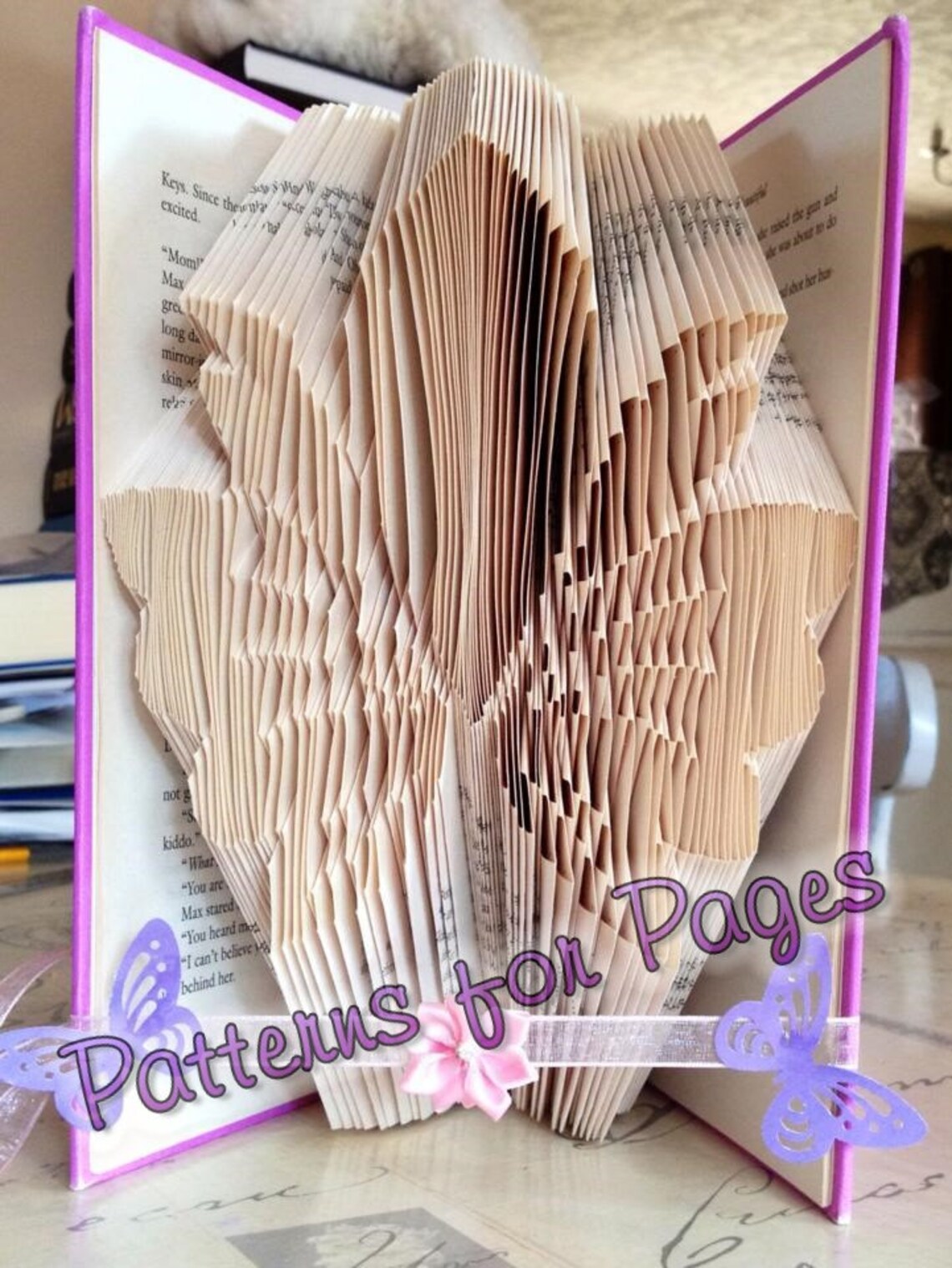 Book Folding Pattern for a LOTUS FLOWER - Etsy