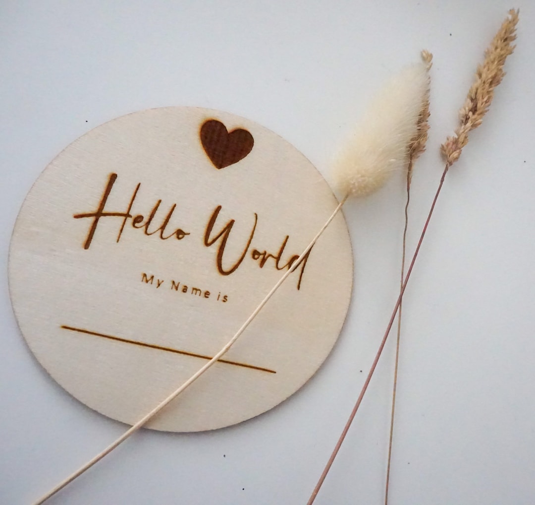 Hello World//my Name Is/ Birth Announcement / Baby Name Announcement ...