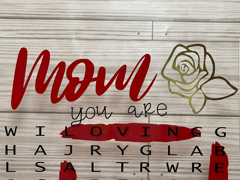 Mom Personalized Word Search-family Word Search Sign-mothers - Etsy