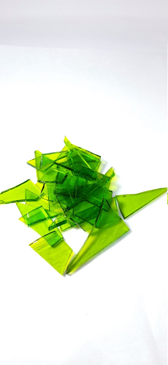 Spring Green glass supplies 250 gr Green mosaic glass tiles stained ...