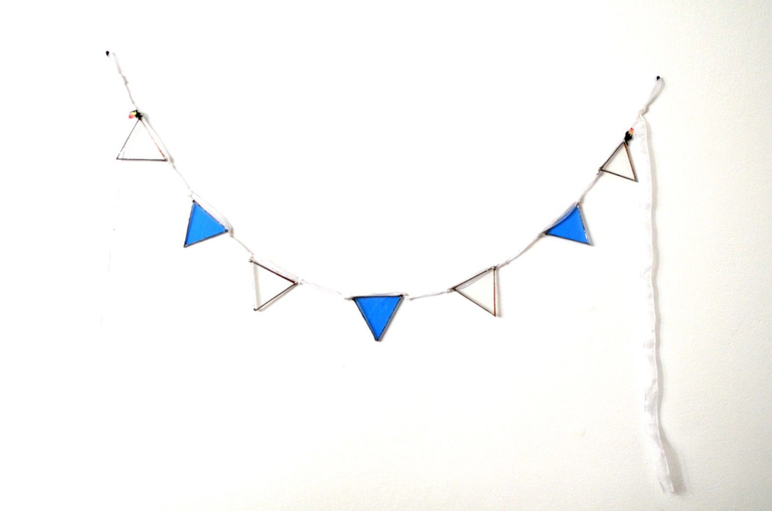 Blue Stained Glass Garland Stained Glass Garland in Blue and - Etsy