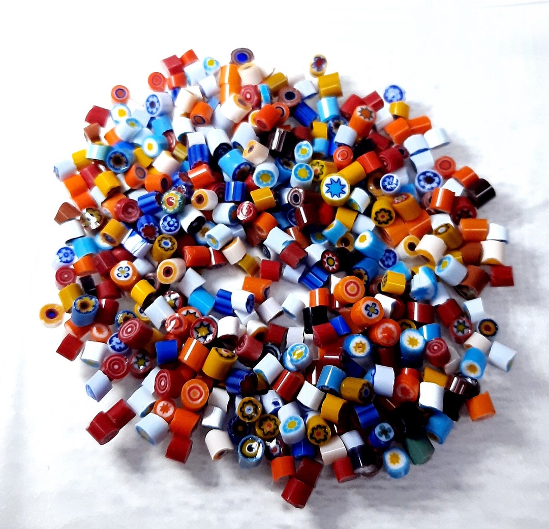 50 Pieces Mix of Opac Murrine Millefiori Slices Coe 104 Murano Glass - Etsy