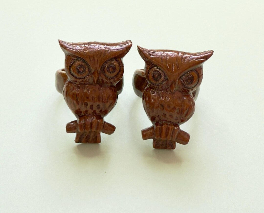Hand Carved Wooden Owl Ring | Handmade Jewellery | Handcrafted | Bird ...