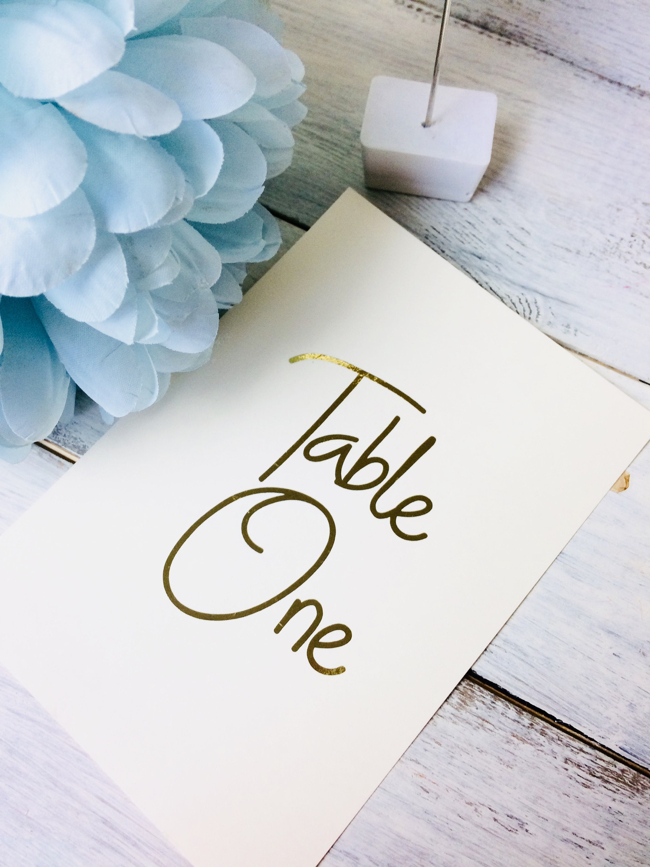 Wedding Table Numbers, A6 Wedding Cards, Metallic Printing, Wedding ...