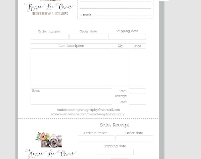 Custom Order Book, Receipt Slip, Sellers Stationery, A5 Size, Tear Away ...