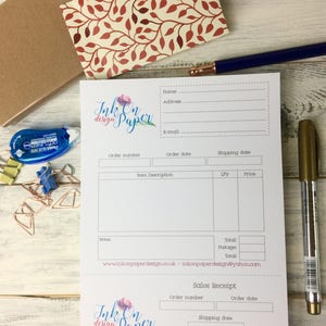 Custom Order Book, Receipt Slip, Sellers Stationery, A5 Size, Tear Away ...