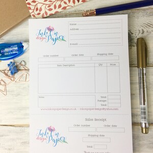 Custom Order Book Receipt Slip Sellers Tools A5 Size Tear - Etsy