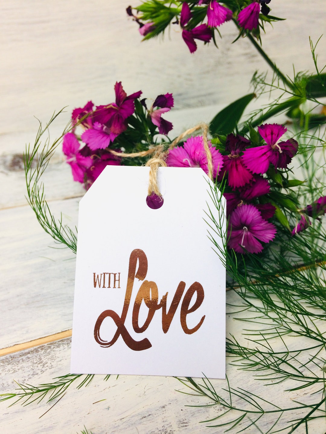 Gift Tags, Metallic Printing, Pack of 10, Elegant, Hang Tags, Handmade ...