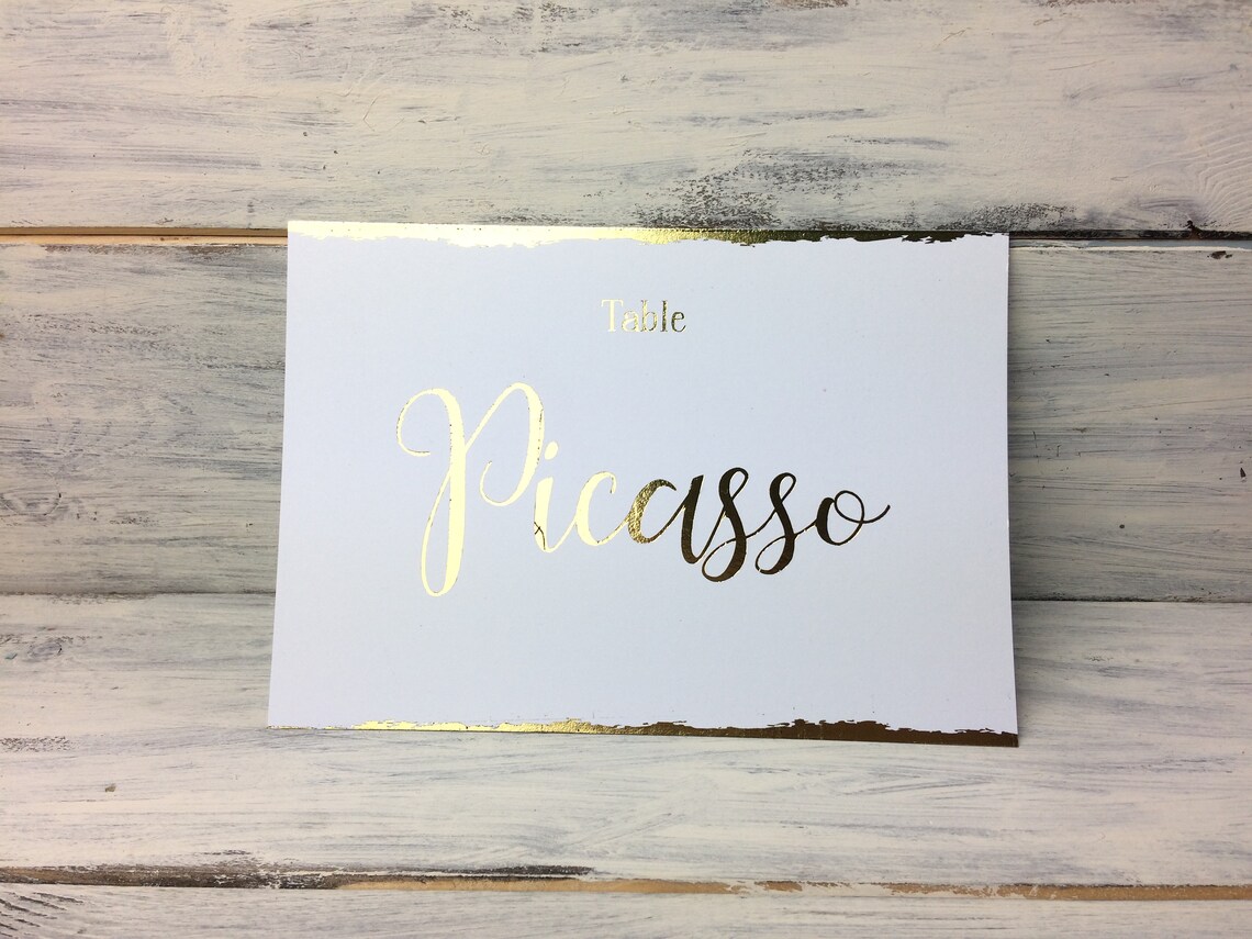 Wedding Table Names Flat Table Names Table Name Idea A6 - Etsy UK
