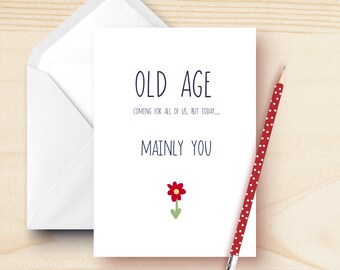 Funny Ageist Cards | Etsy