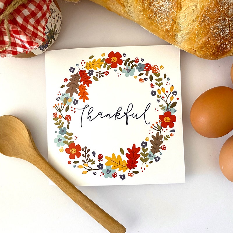 Thankful Card - Etsy