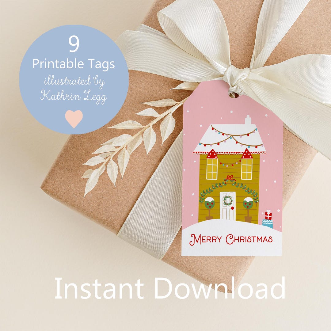 Merry Christmas Printable Gift Tags Gifts for Kids Pink Christmas Tags ...