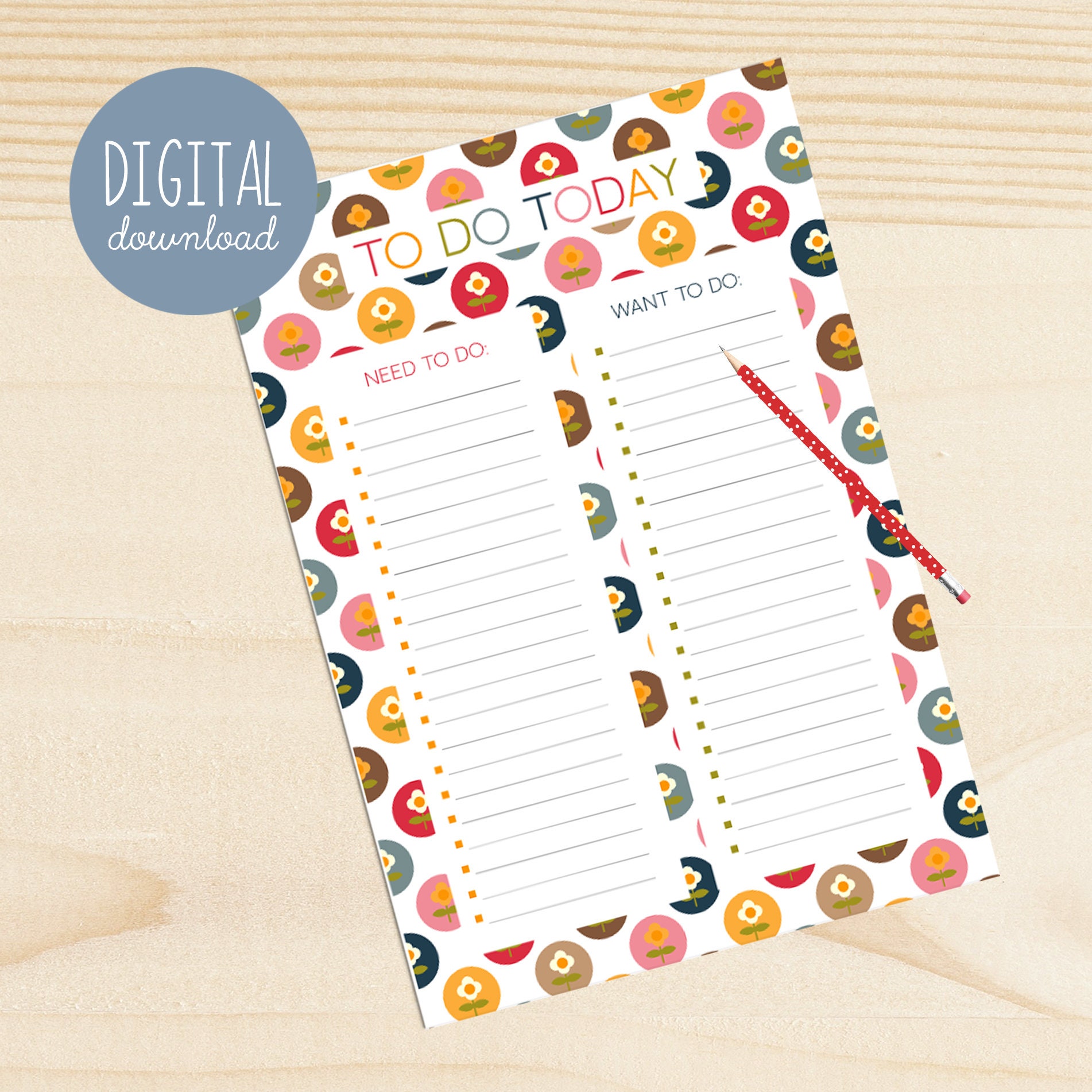 Daily to Do List Printable, Daily Task List Template PDF, Daily ...