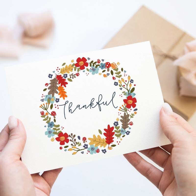 Thankful Card - Etsy
