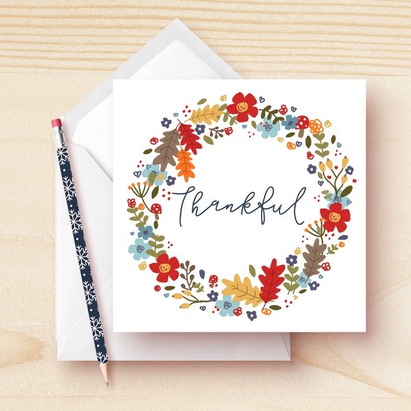 Thankful Card - Etsy