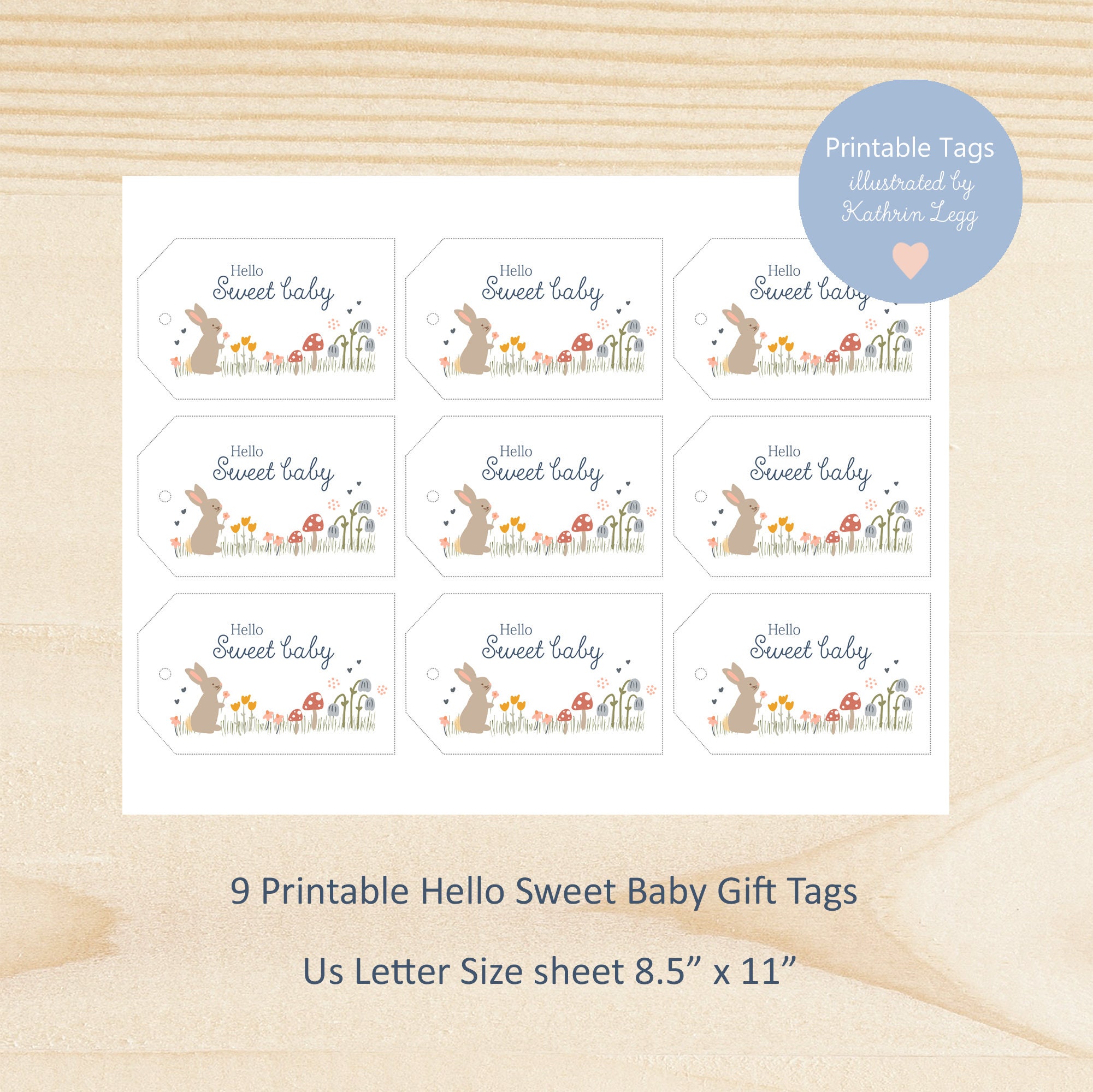 Printable Gift Tags for Baby Shower Gifts Hello Sweet Baby Gift Tags ...