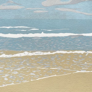 Beach, Linocut, Original Hand Made Print - Etsy