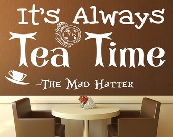 Tea Time Wall Decal | Etsy